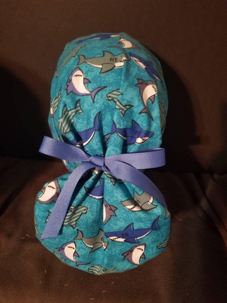 Scrub Cap Sharks Oceans Sea Scrub Cap Scrub Hat - Etsy