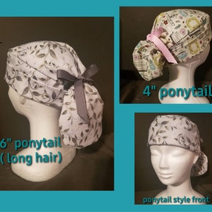 Scrub Cap, Fox, Bouffant, Pixie, Ponytail, Euro, Womens Scrub Cap ...