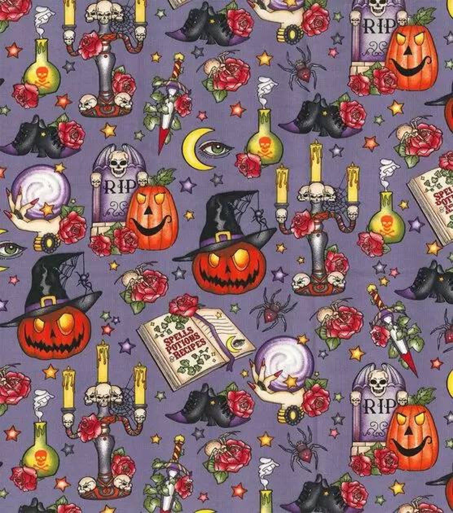 Scrub Cap Pumpkin Witch Halloween Bouffant Pixie Euro | Etsy