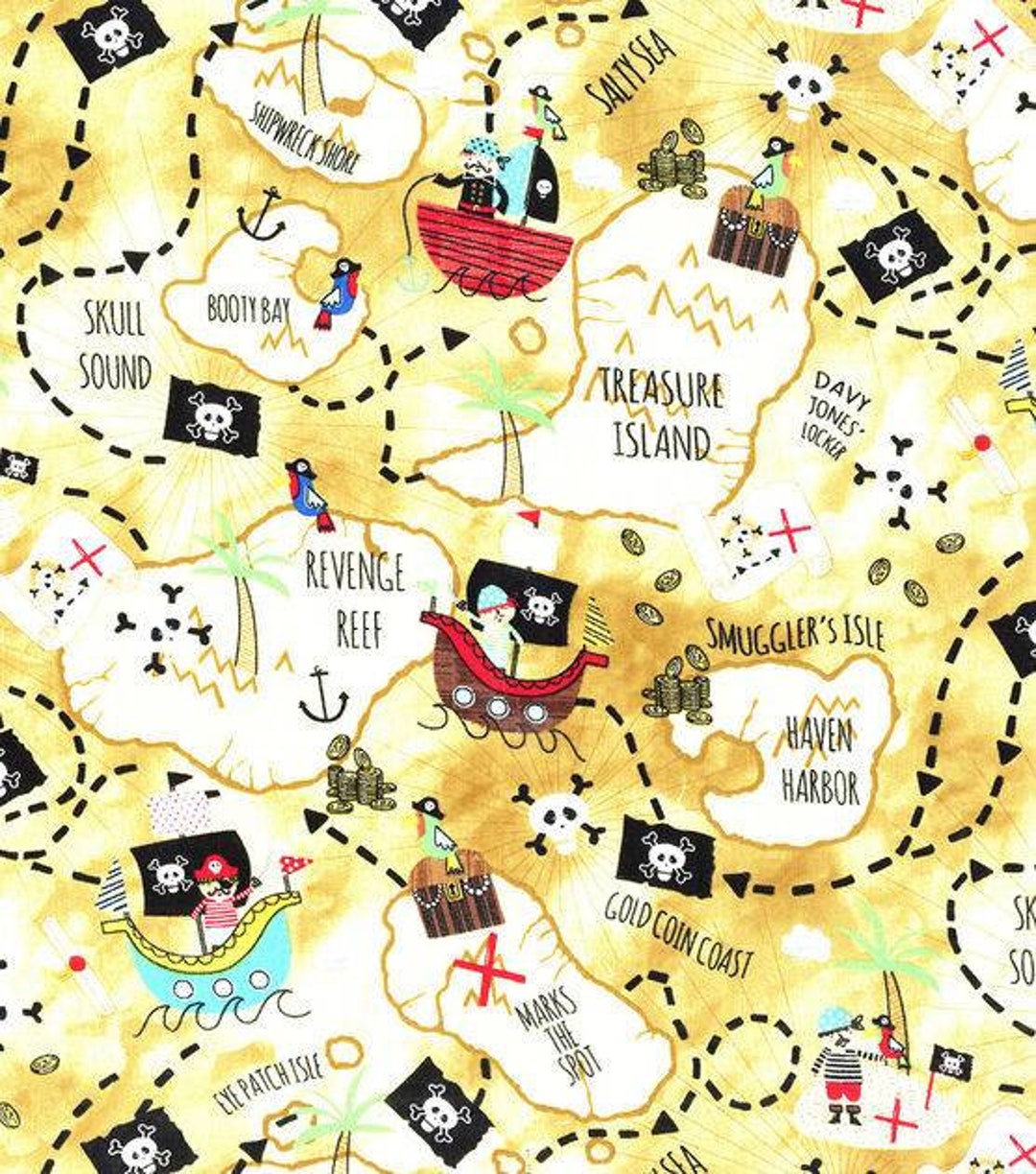 Scrub Cap, Pirate, Pirate Map, Pirate Ship, Surgical Scrub Cap ...