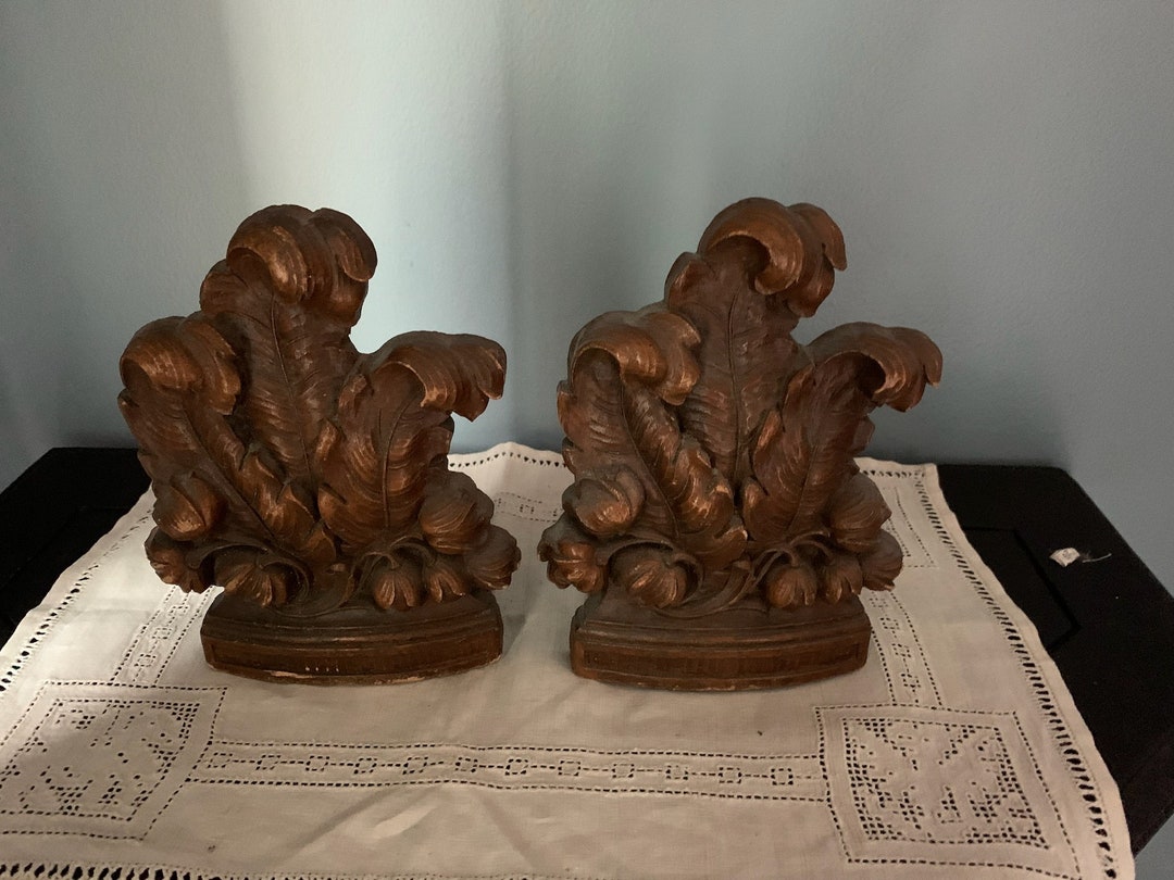 Antique Wooden Bookends FREE SHIPPING - Etsy