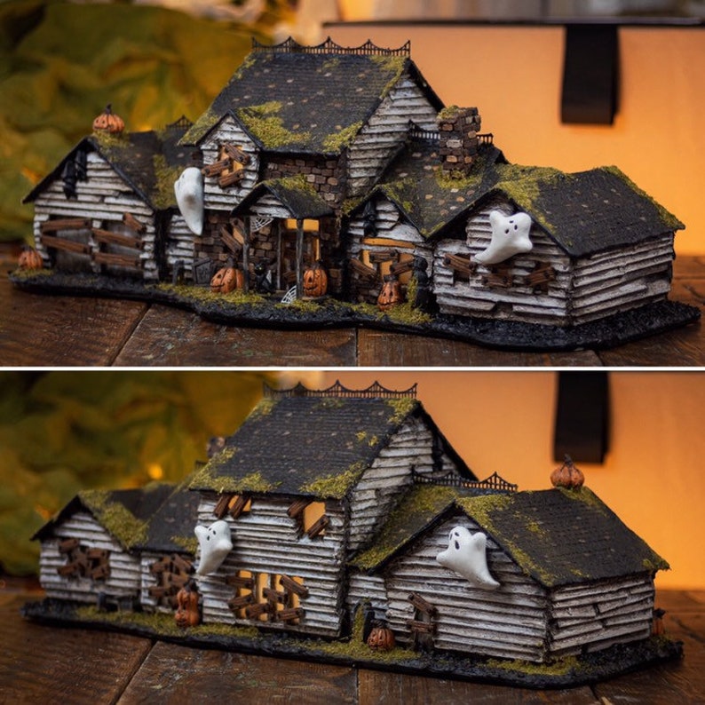 Custom Model Haunted House Halloween Decor Unique | Etsy