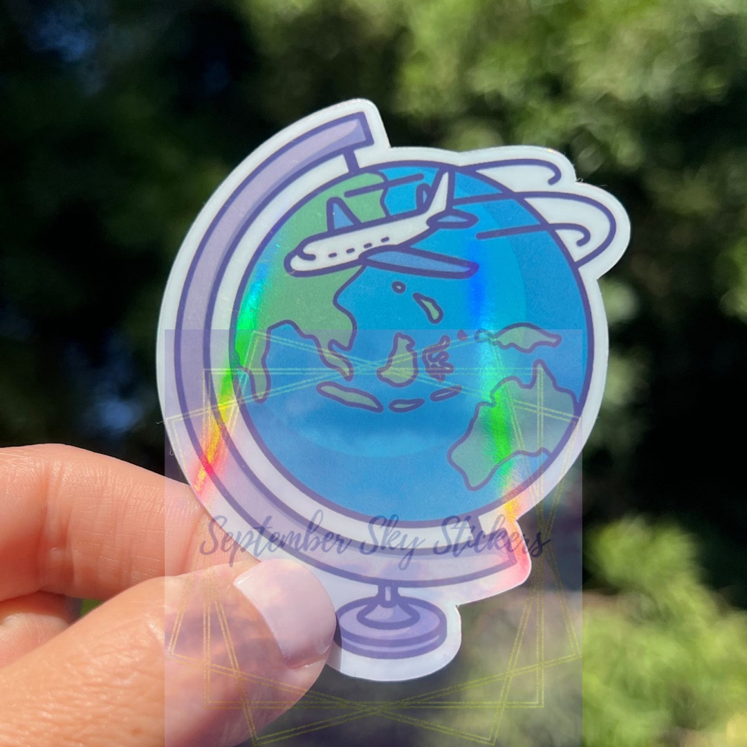 Globe Sticker Waterproof Sticker Hydro Sticker Water - Etsy