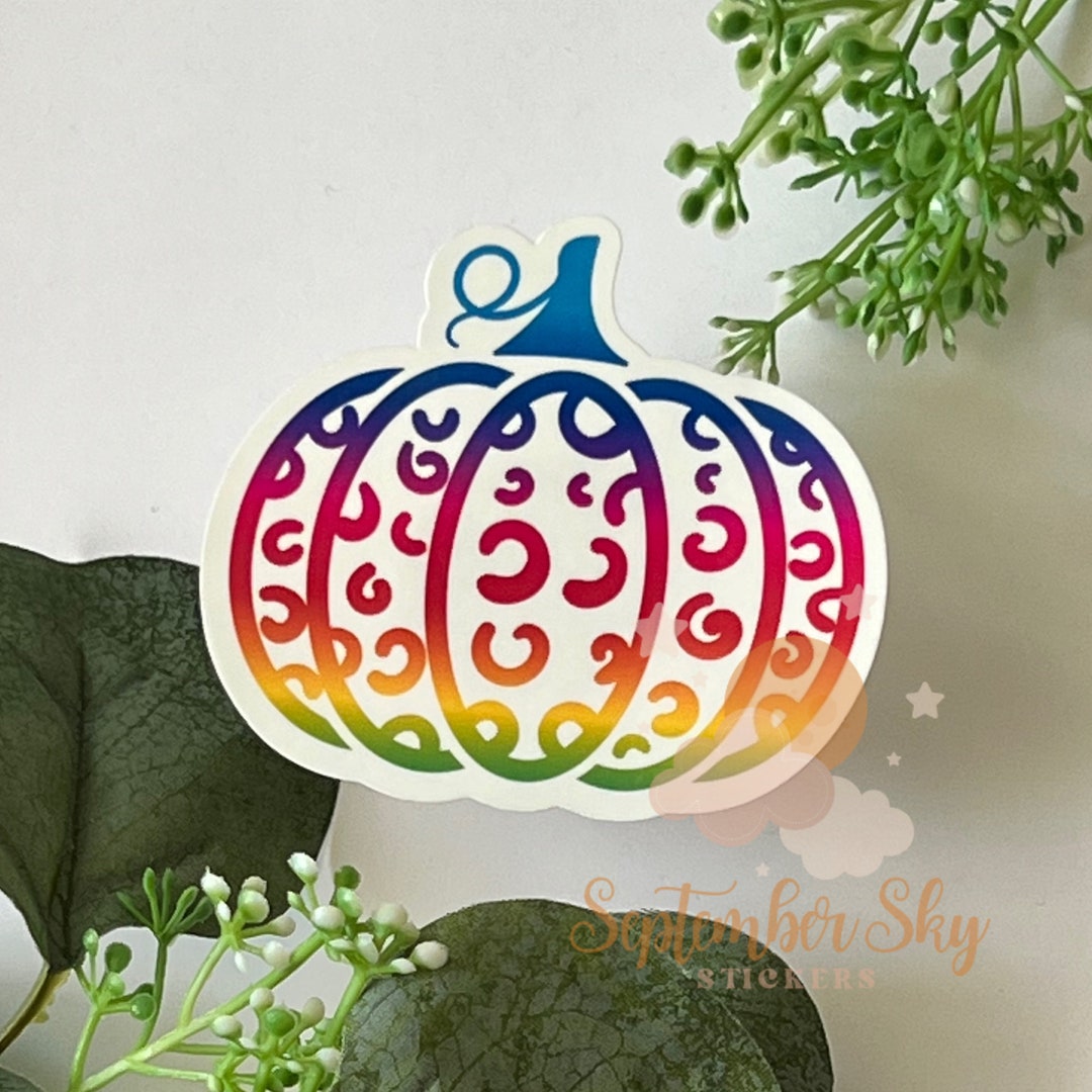Pumpkin Sticker Waterproof Sticker Hydro Sticker Water - Etsy