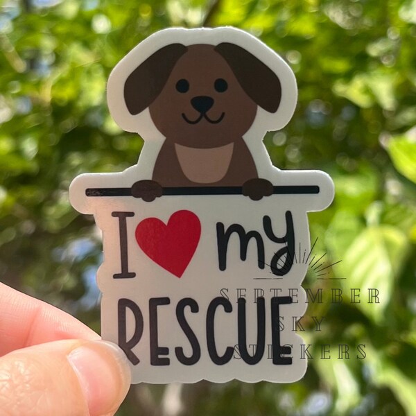 I Love My Rescue Dog - Etsy