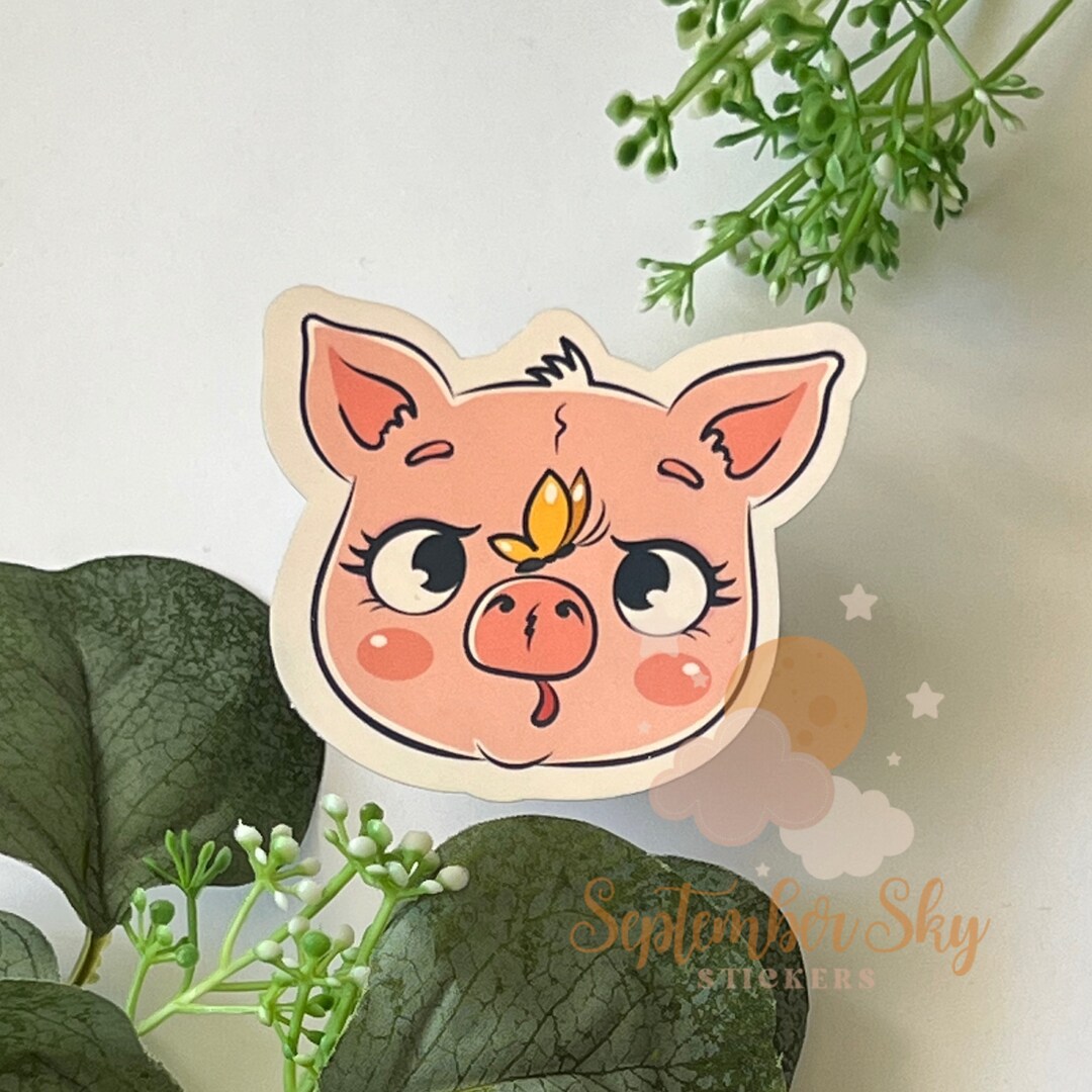 Pig Sticker Waterproof Sticker Hydro Sticker Water Bottle Sticker ...