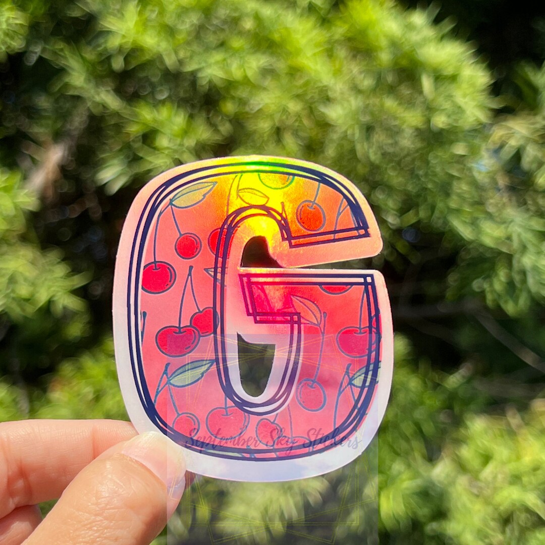 Cherry G Sticker Waterproof Sticker Hydro Sticker Water - Etsy