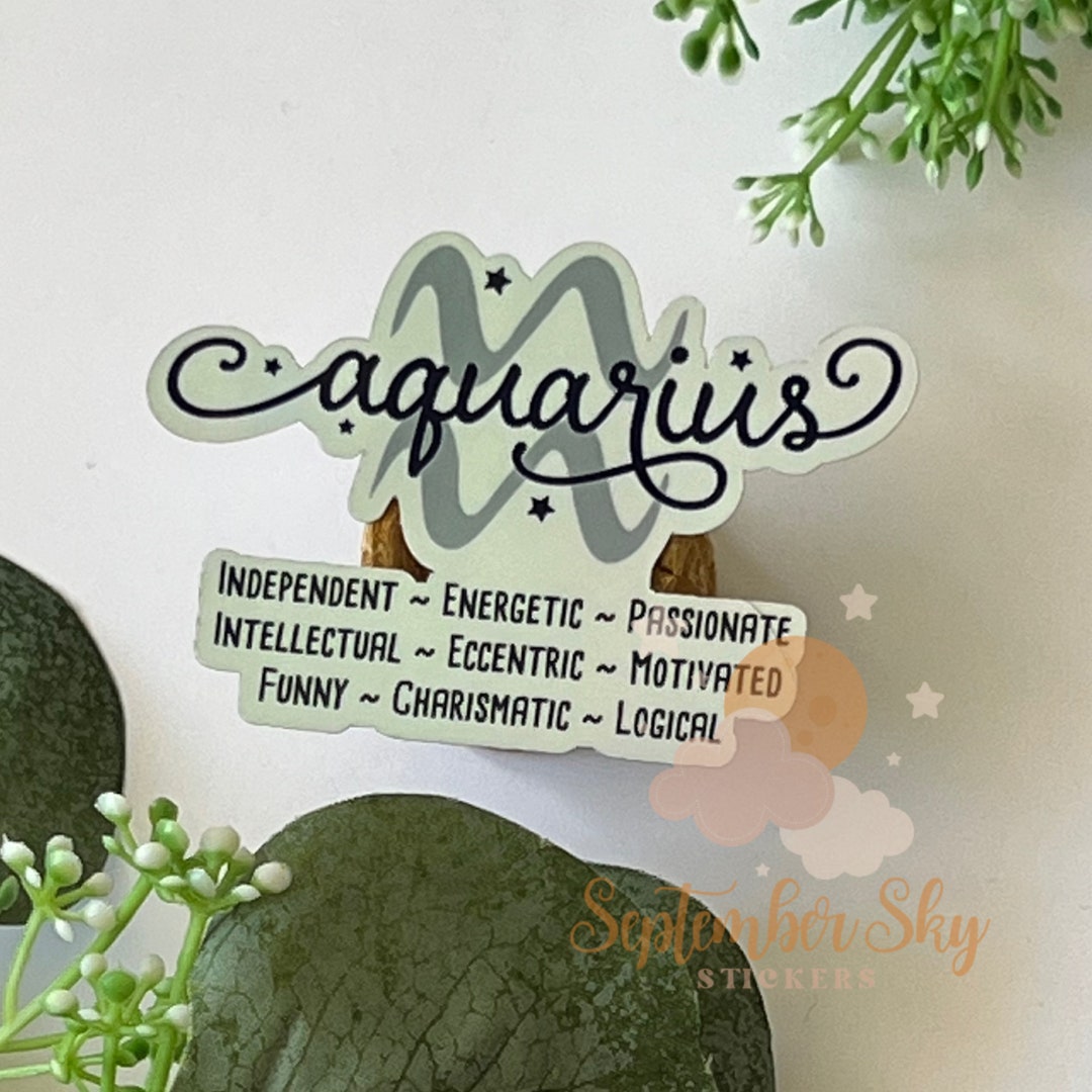 Aquarius Sticker Waterproof Sticker Hydro Sticker Water Bottle Sticker ...