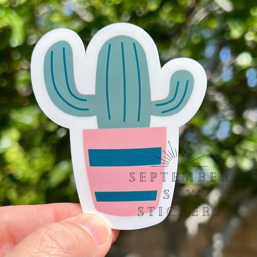Cactus Sticker Plant Mom Sticker Waterproof Sticker Hydro Sticker Water ...