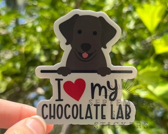 Chocolate Lab Sticker - Etsy
