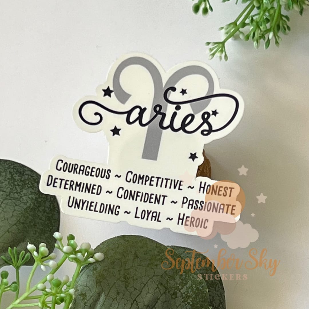 Aries Sticker Waterproof Sticker Hydro Sticker Water Bottle Sticker ...