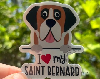 Saint Bernard Vinyl Sticker Laptop Decal - Etsy