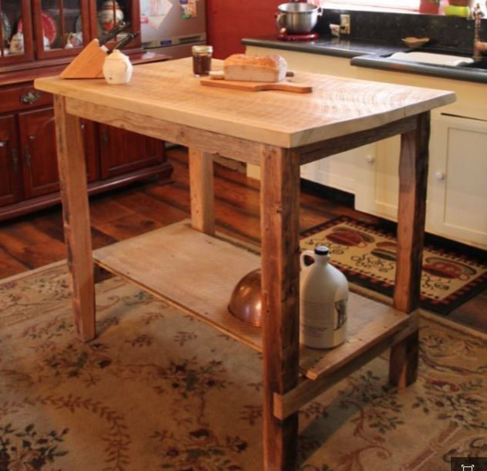 Reclaimed Wood Kitchen Island - Etsy