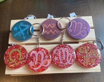 Virgo Keychain, Virgo Gifts, Zodiac Sign Keychains, Zodiac Sign Gifts ...