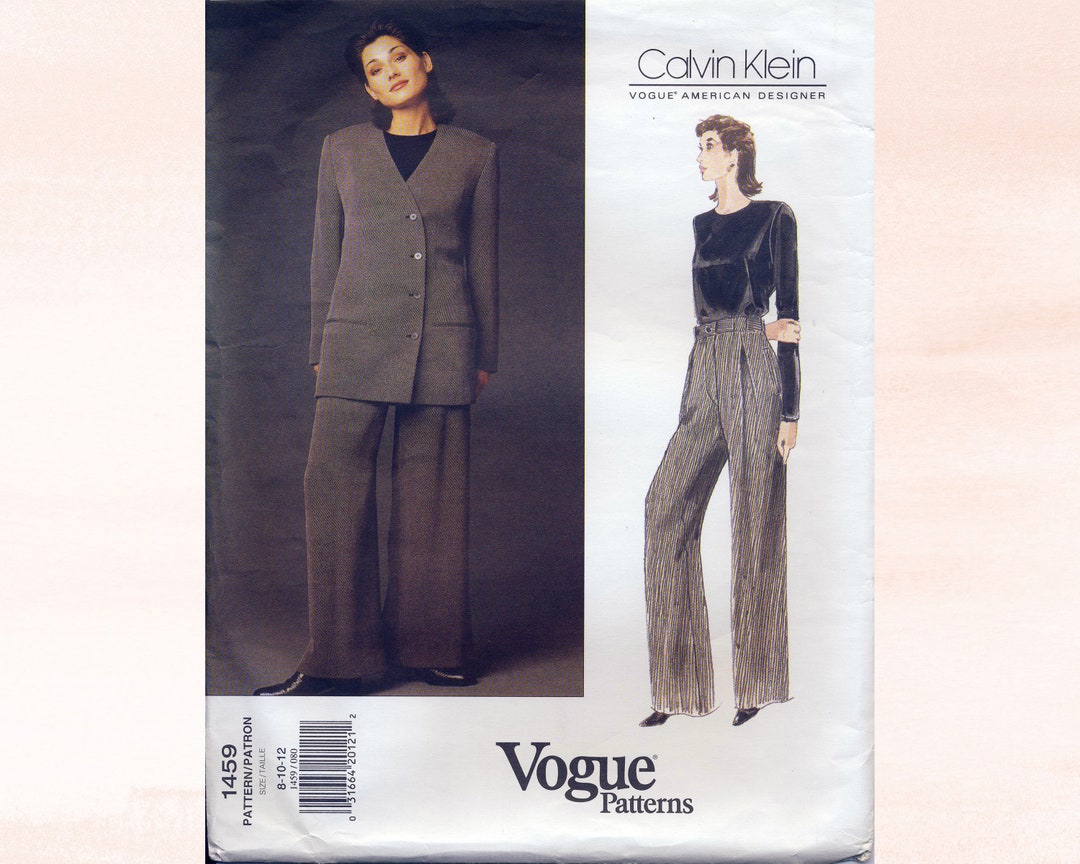 CALVIN KLEIN American Designer Jacket Pants and Top Sewing Pattern ...