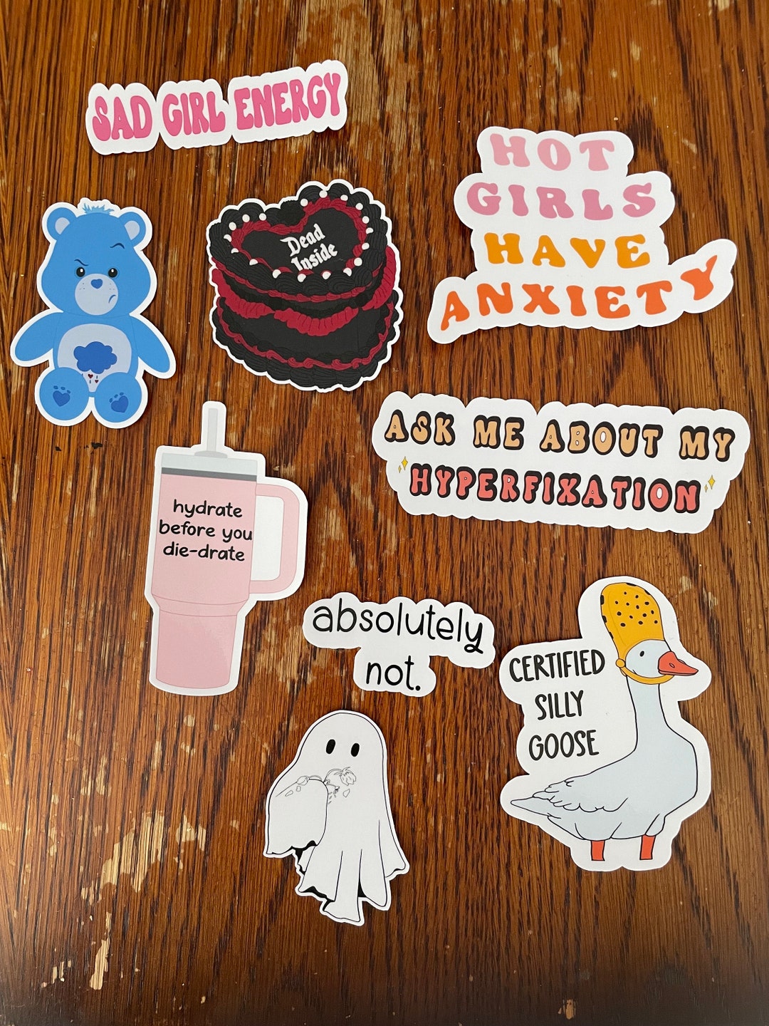 Sad Girl Stickers (individual or Pack of 9) - Etsy