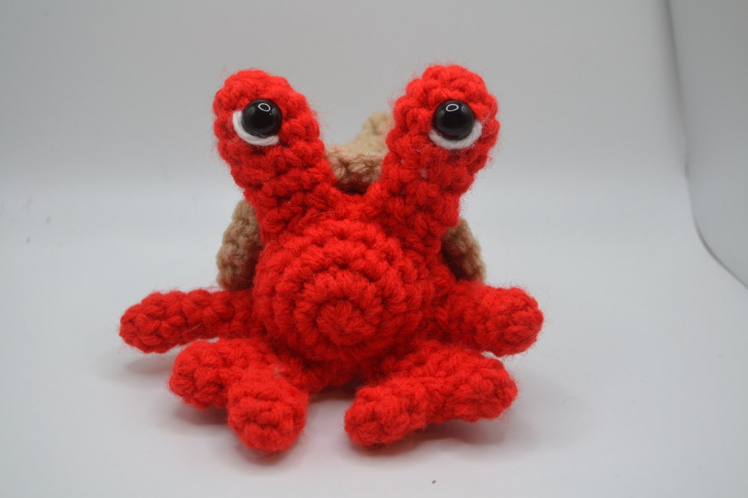 Herman the Hermit Crab Crocheted Stuffed Animal Toy Lovey Handmade - Etsy