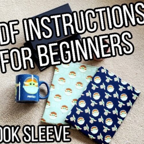 PDF DIY Book Sleeve Sewing Instructions/tutorial in 7 EASY | Etsy