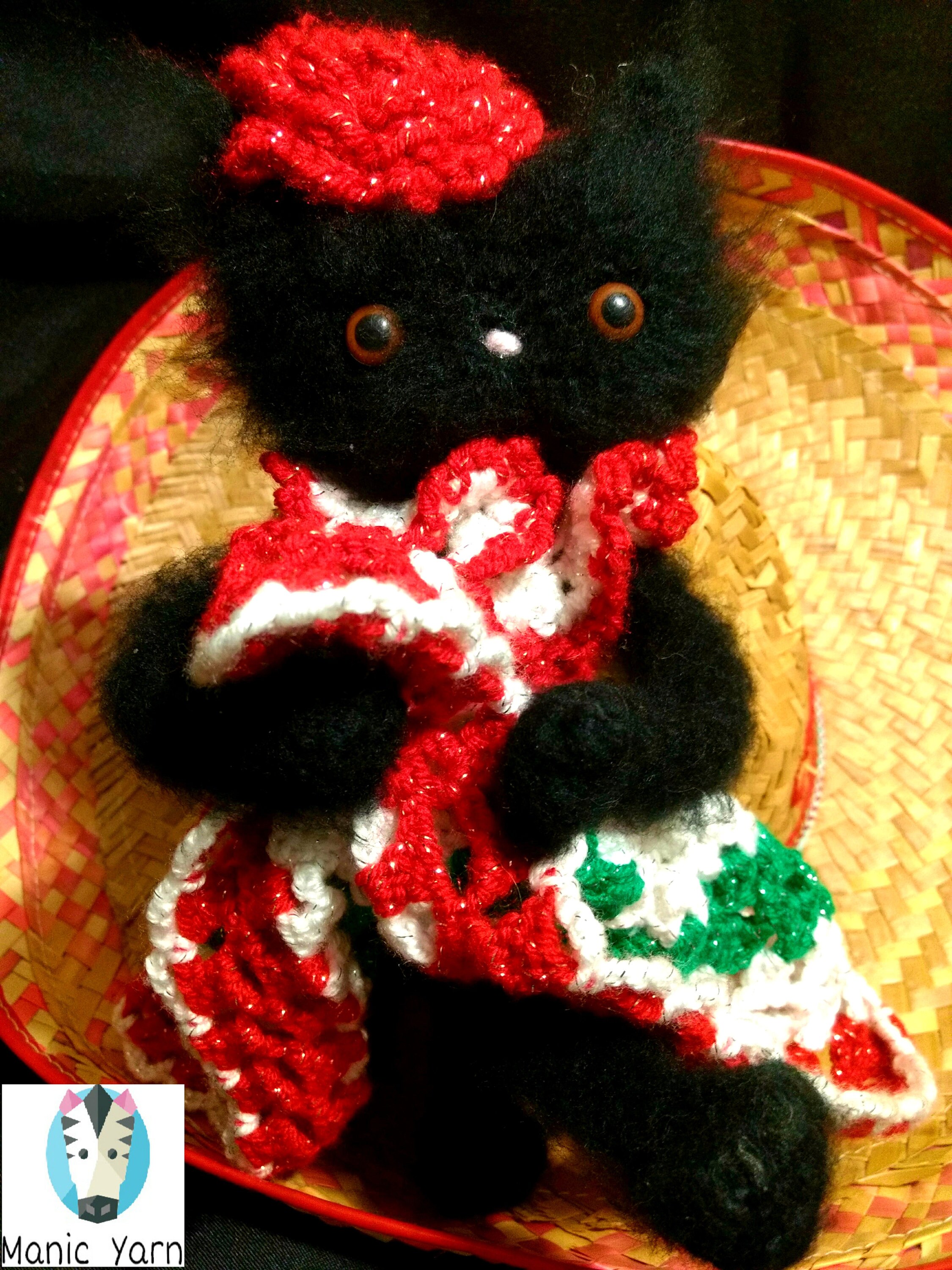 Fiesta Cat Smashy Face Cat Kitten With Dress Crochet Pattern | Etsy