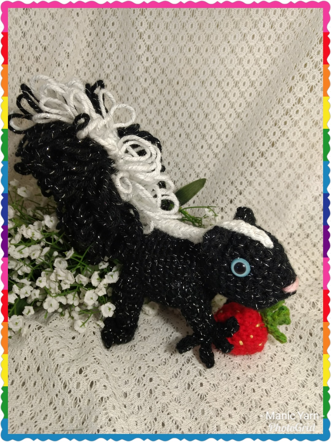 Mickey Blue Eyes Skunk Crochet Pattern Amigurumi Wildlife Critter - Etsy