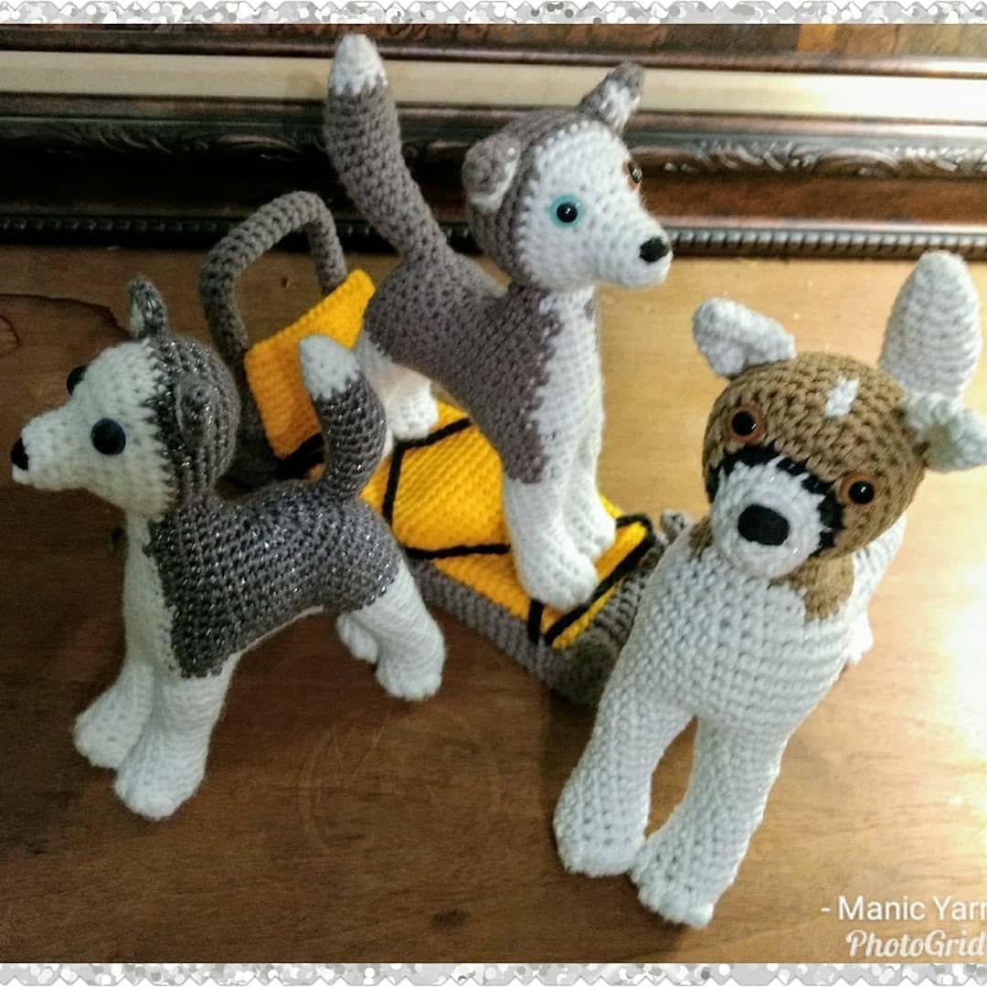 Sitka the Sled Dog and Her Sled Amigurumi Crochet Pattern Husky Dog ...