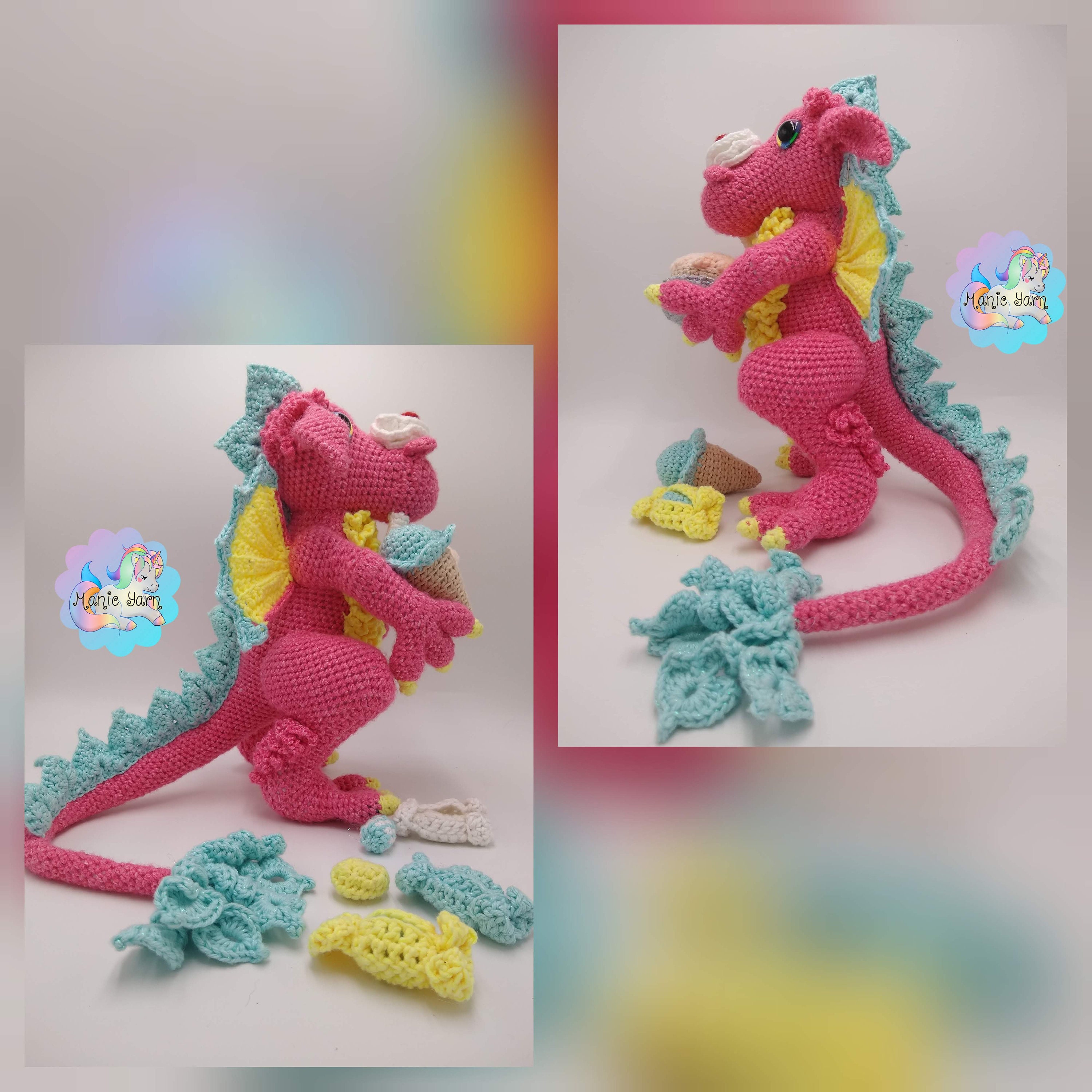 Sweet Tooth Dragon Baby Amigurumi Crochet Pattern PDF Download - Etsy