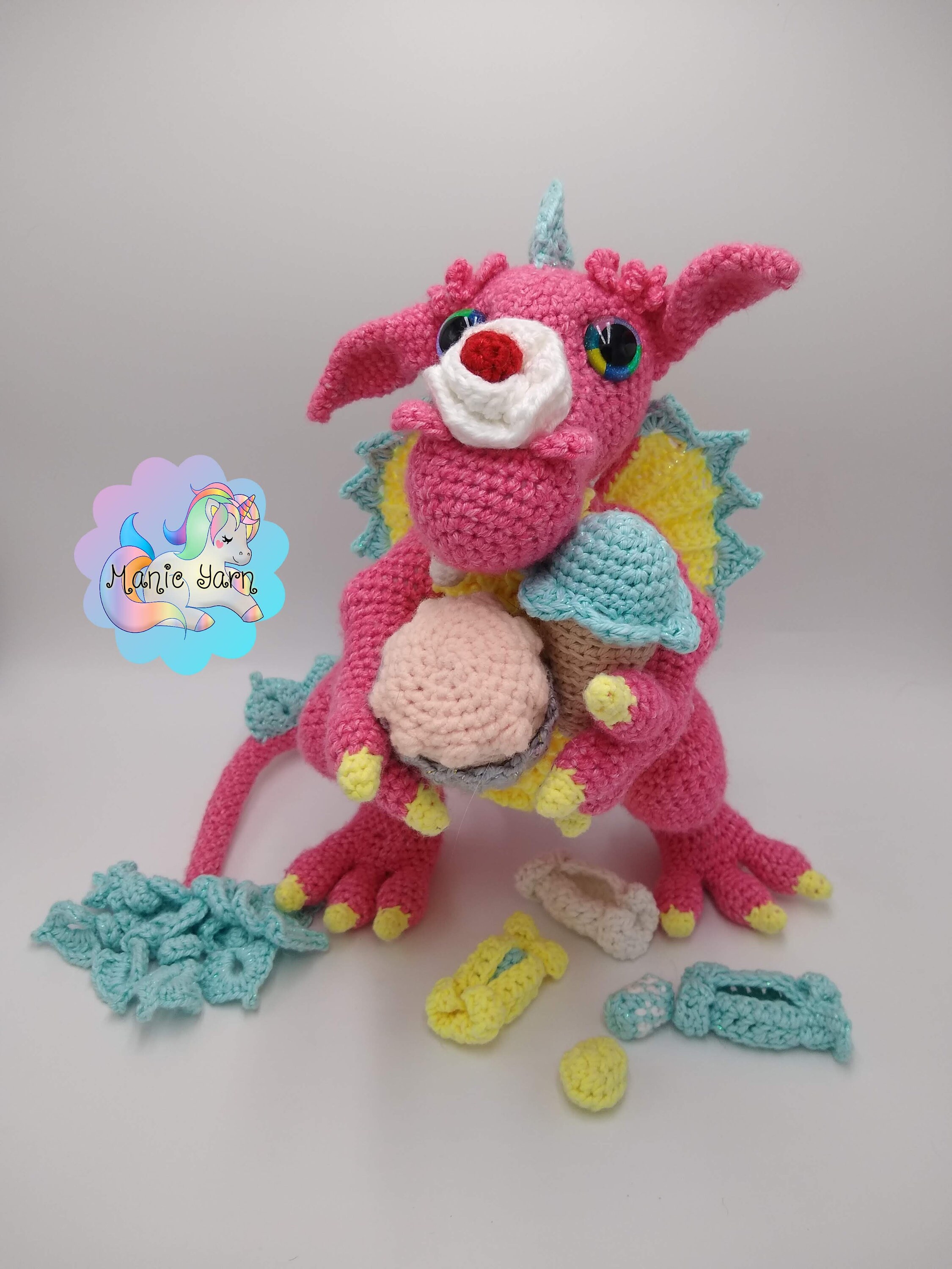 Sweet Tooth Dragon Baby Amigurumi Crochet Pattern PDF Download - Etsy