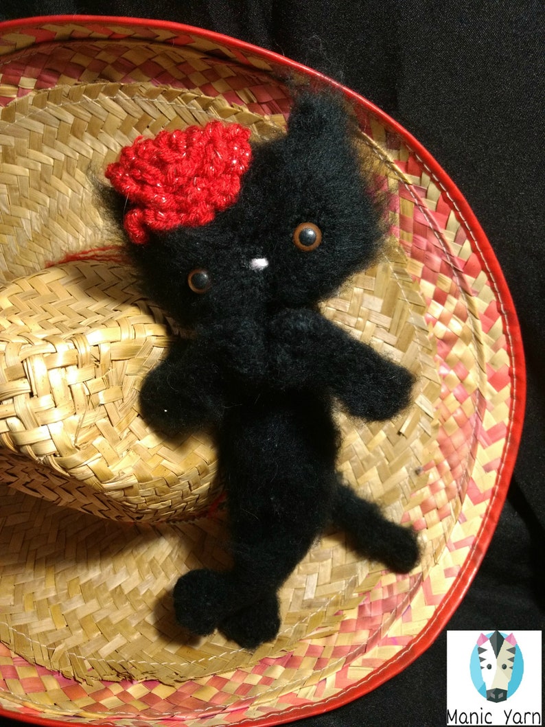 Fiesta Cat Smashy Face Cat Kitten With Dress Crochet Pattern - Etsy