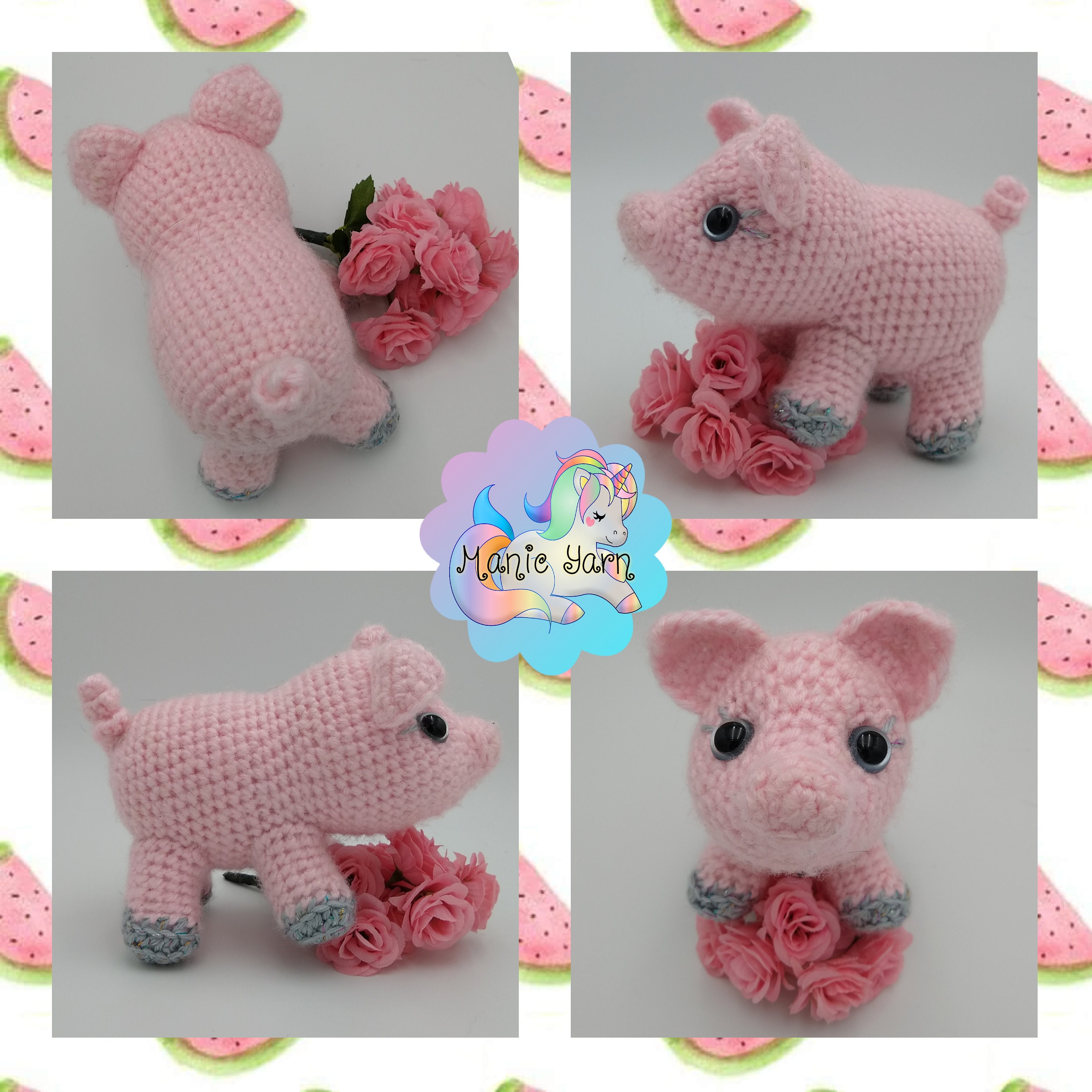 Marilyn Piggy Flying Pig PDF Crochet Pattern Digital Download | Etsy