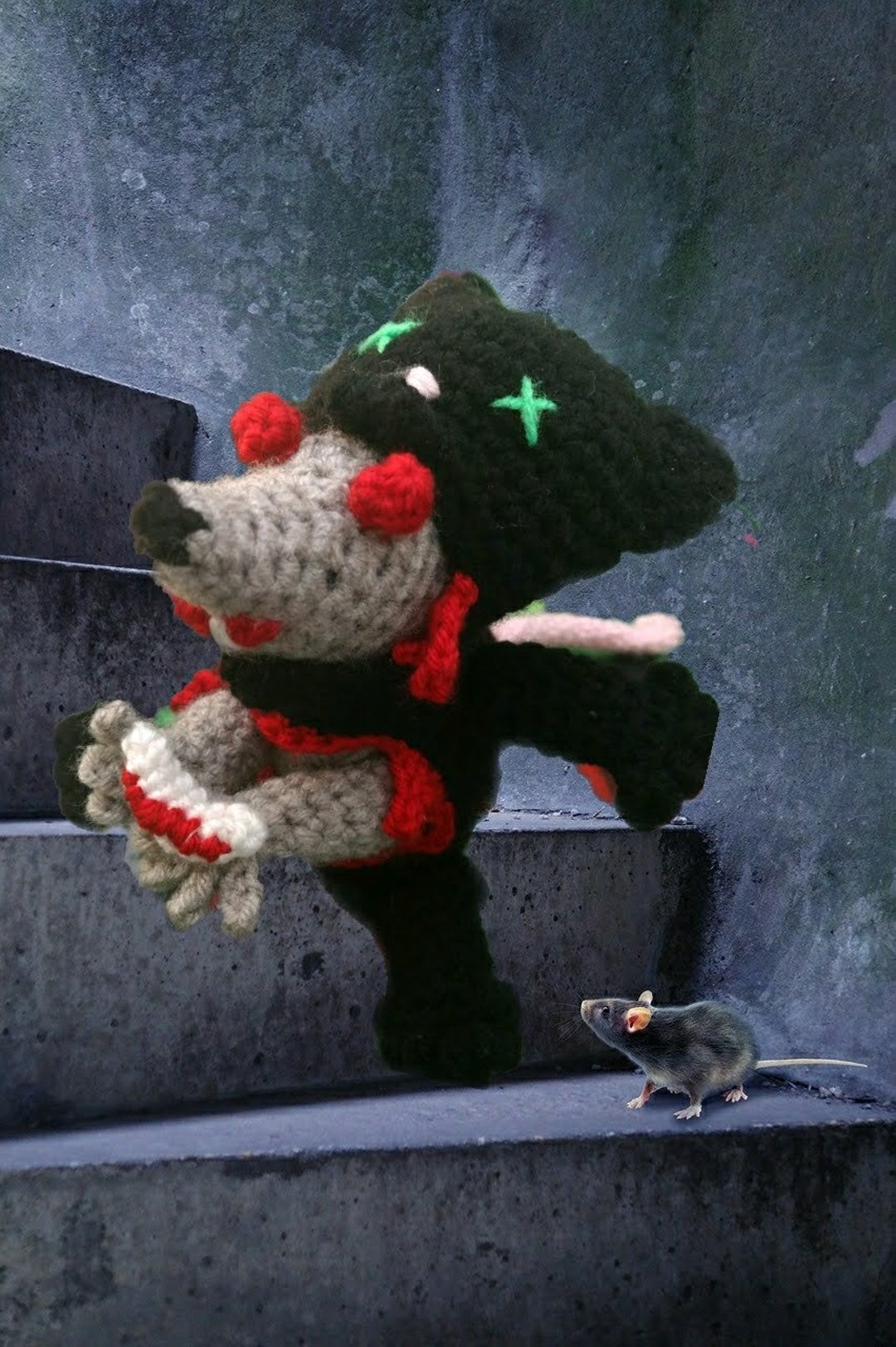 Edward the Fat Rat in a Dead Cat Suit Eating Ribs Amigurumi - Etsy