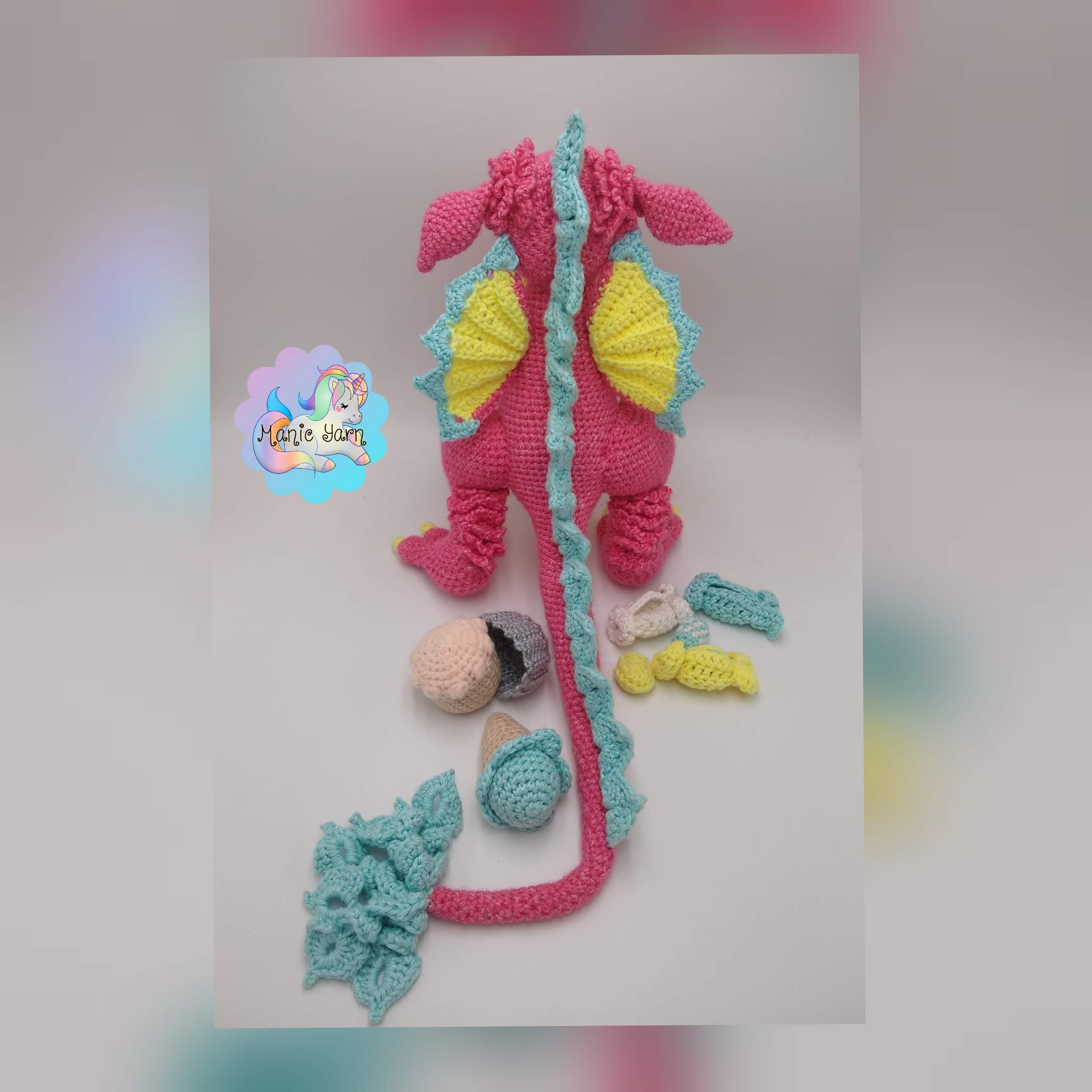 Sweet Tooth Dragon Baby Amigurumi Crochet Pattern PDF Download - Etsy