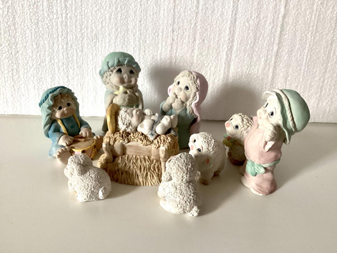 Dreamsicles Nativity Mary Joseph Jesus Shepherd Sheep Drummer Boy 1995 ...