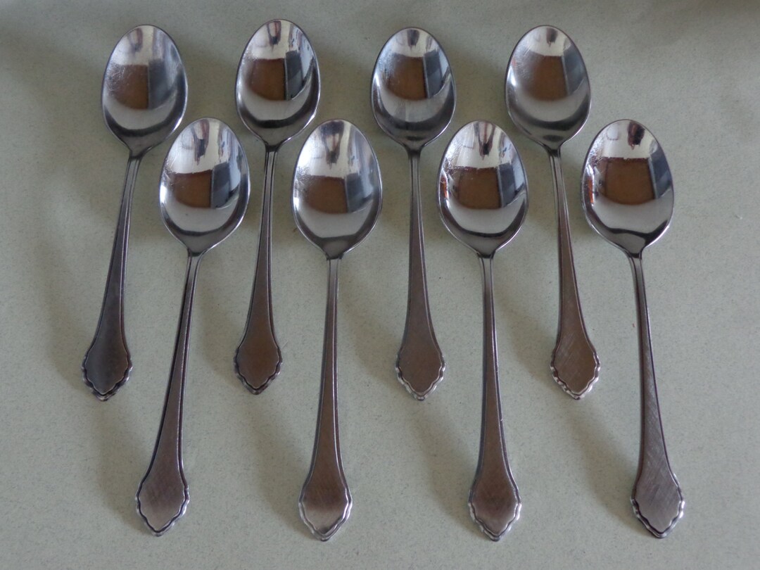 Oneida Autumn Glow Summer Mist Stainless Flatware 8 Soup Spoons Wm ...