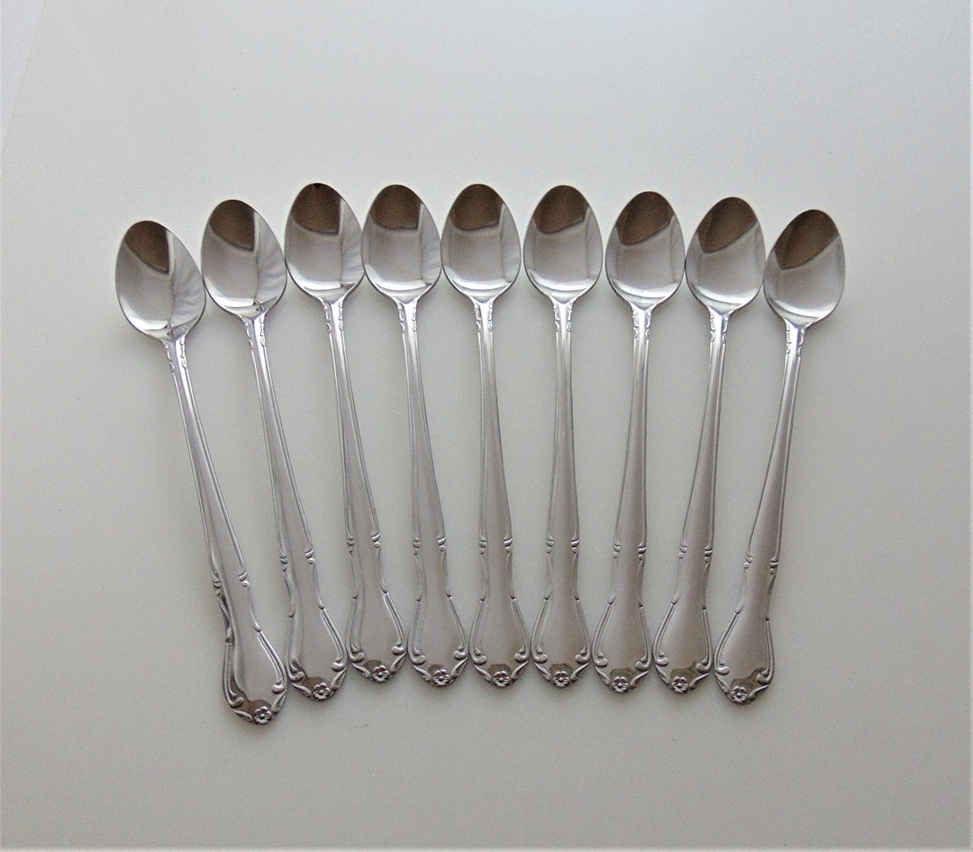 Oneida Melinda Stainless Flatware 9 Ice Tea Spoons Spoon - Etsy