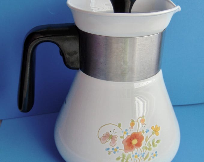 Vintage Corning Ware Coffee Pot, Wildflower, P 106 - Etsy