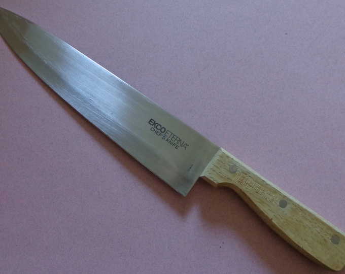 Ekco Eterna Chef Knife, Vintage Stainless Kitchen Butcher Knife ...