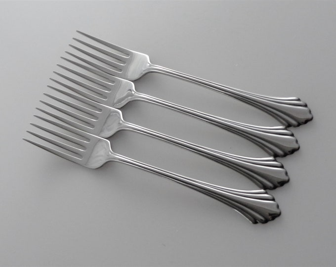 4 Rembrandt Dinner Forks, Flare Tip, Oneida Distinction Flatware - Etsy