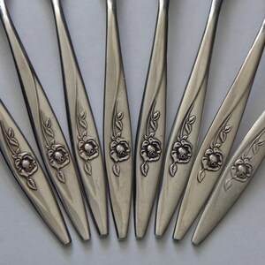 Oneida Lasting Rose Flatware 8 Stainless Salad Forks - Etsy