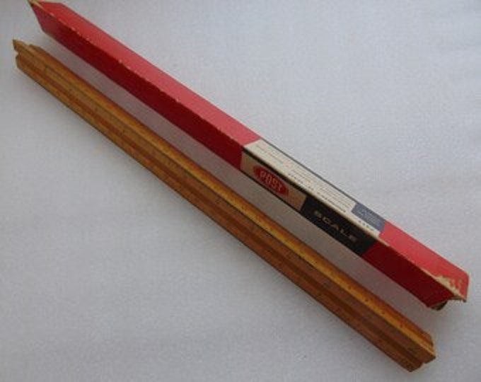 Vintage Post 7311 3 Sided Wood Triangle Ruler in Original Box - Etsy