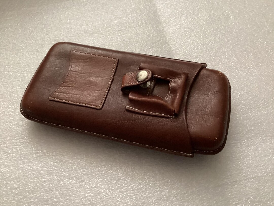 Vintage Leather Cigar Case, 2 Piece - Etsy