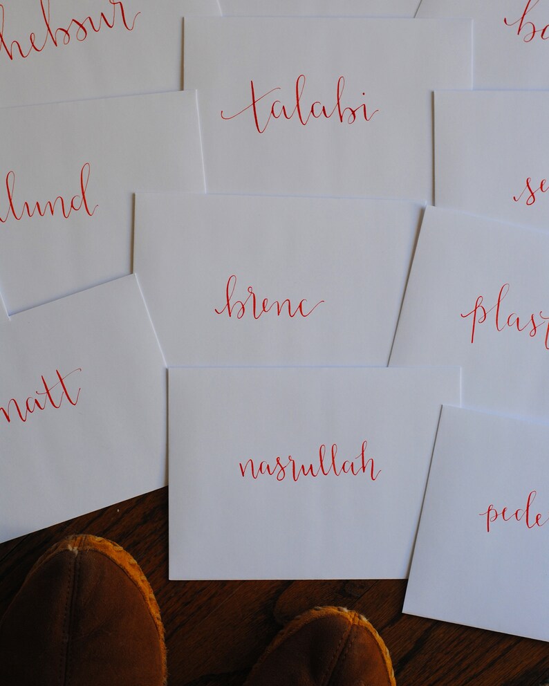 Modern Calligraphy, Hand Lettered Envelopes (names Only) - Set of 10 ...