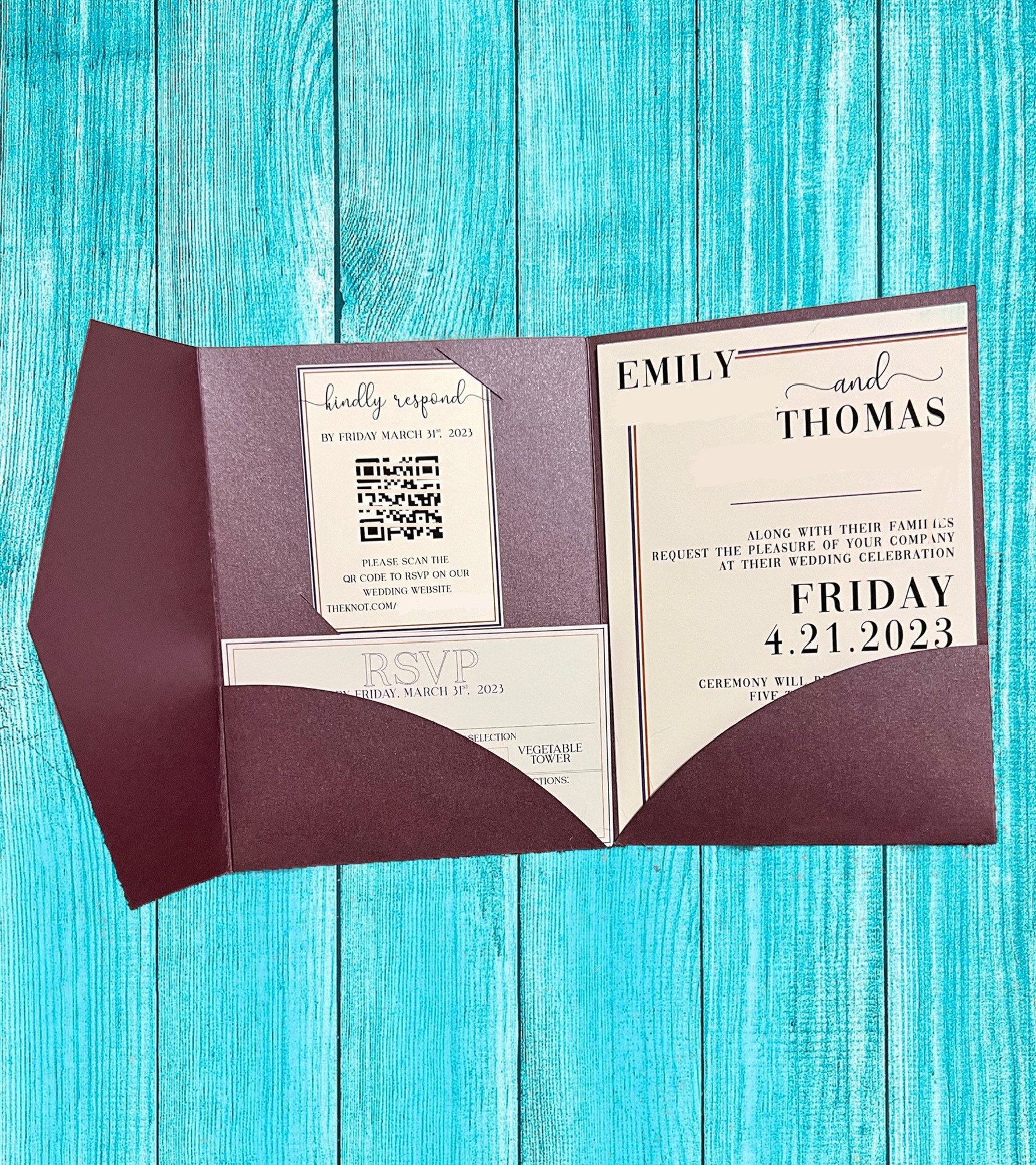 Wedding Invitation Folder Template DIY A6 - SVG - Instant Download - Etsy