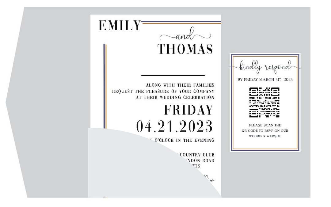 Wedding Invitation Folder Template DIY A6 - SVG - Instant Download - Etsy