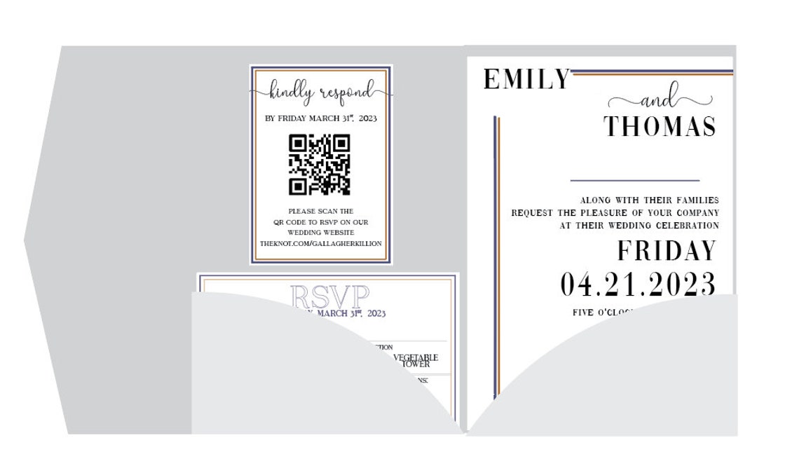 Wedding Invitation Folder Template DIY A6 - SVG - Instant Download - Etsy