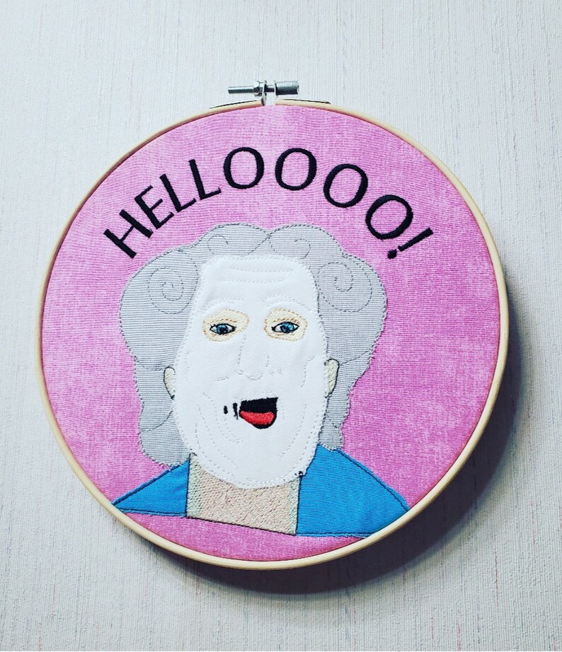 HELLOOOO Mrs. Doubtfire Embroidery Hoop Art 6 or 8 Inch | Etsy
