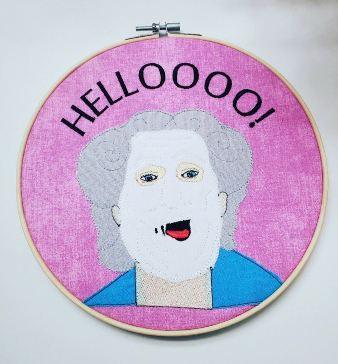 HELLOOOO! Mrs. Doubtfire Embroidery Hoop Art - 6 or 8 Inch Hoop Art or ...