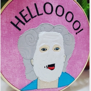 HELLOOOO! Mrs. Doubtfire Embroidery Hoop Art - 6 or 8 Inch Hoop Art or ...