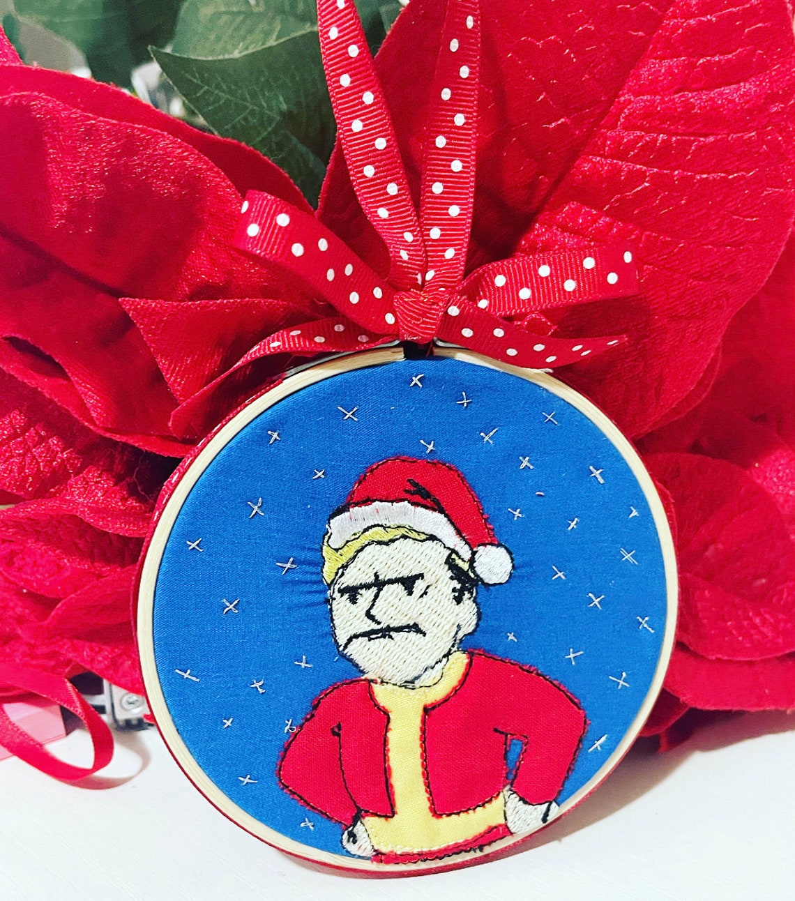 Vault Boy Fallout Christmas Ornament Hoop Art 4 Inch Hoop - Etsy