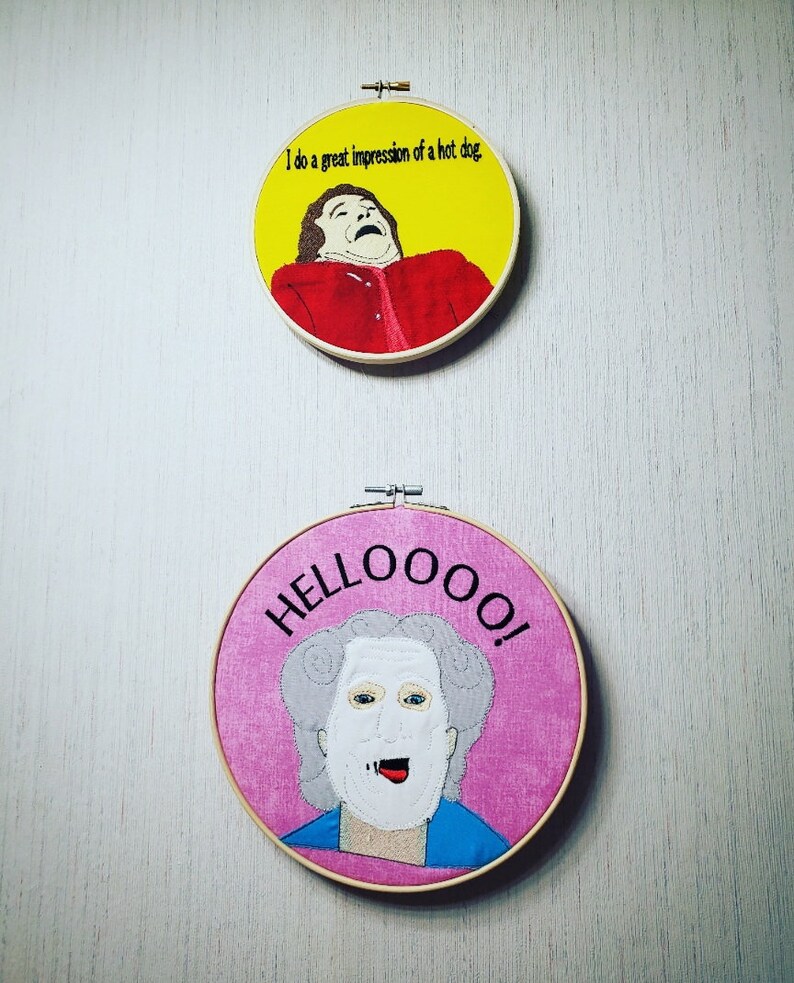 HELLOOOO Mrs. Doubtfire Embroidery Hoop Art 6 or 8 Inch | Etsy