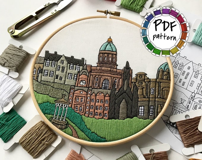 Ottawa, Canada. Hand Embroidery Pattern PDF. DIY. Embroidery Hoop Art ...
